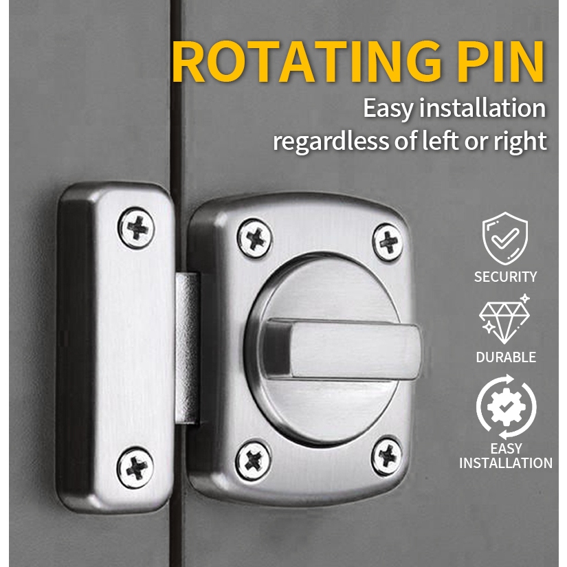 Security Lock for Door Universal Twist Lock Zinc Alloy Latches Thicken ...