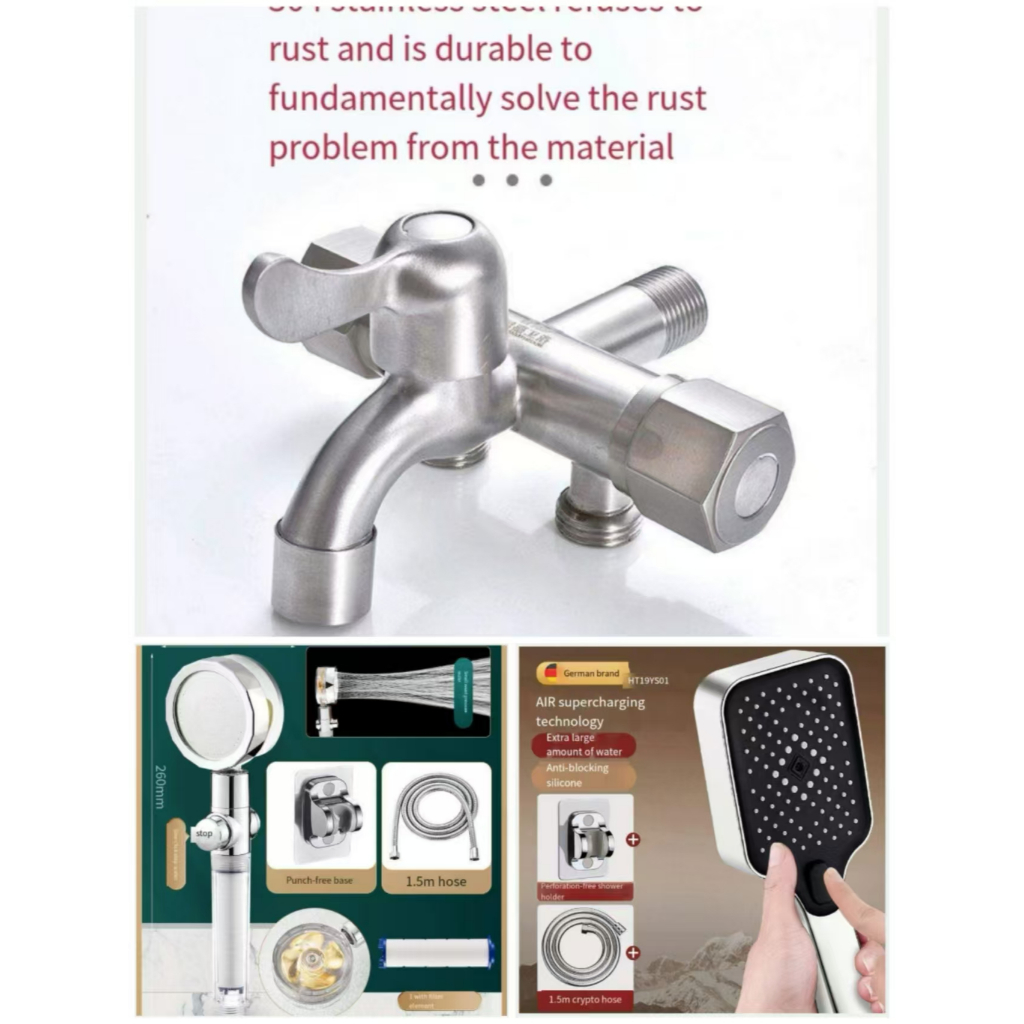 304 Stainless Steel Three Tap Multifunctional Stainless Steel Faucet ...