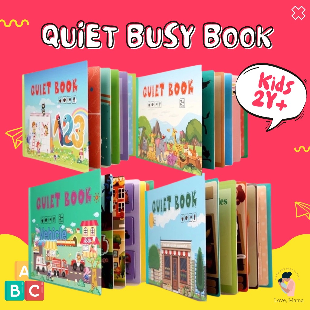 Love Mama Quiet Book Busy Book Montessori Activity for Toddlers ...