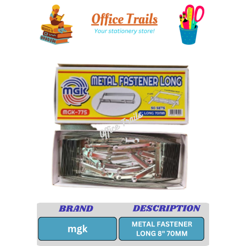 FASTENER METAL 8INCHES 70MM EXTRA LONG 50SETS | Shopee Philippines