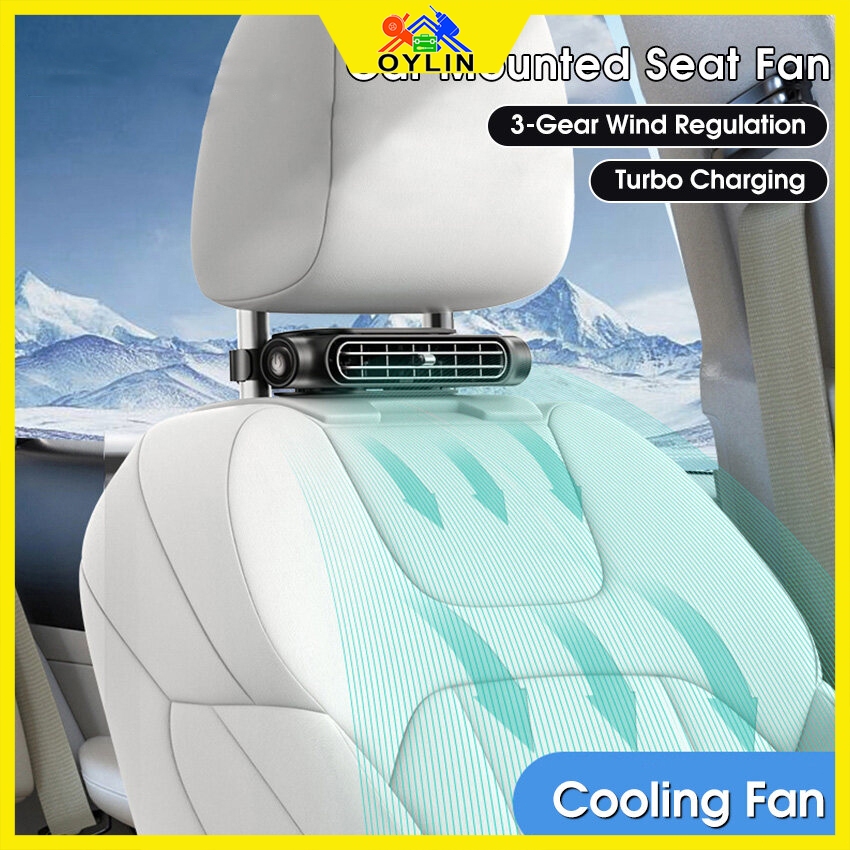 USB Car Cooling Fan Truck Fans 3 Speeds Wind Cars Back Row Seat Fan ...