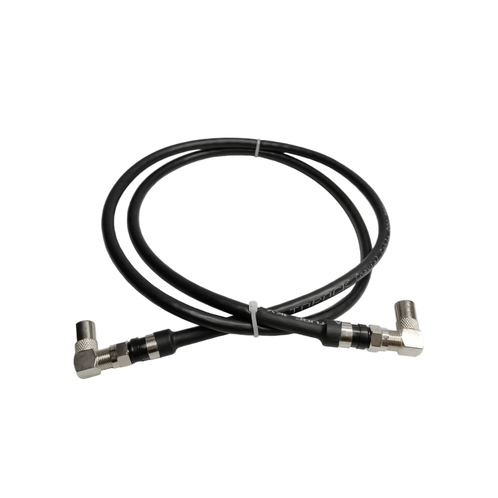 TIPID HOME RG6 COAXIAL CABLE with F CONNECTOR MALE to MALE RIGHT ANGLE ...