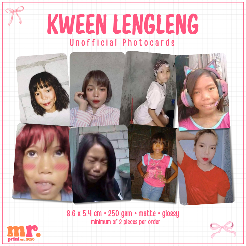 KWEEN LENGLENG VOL 1 PHOTOCARD SELCA FUNNY MEME LENGLENG MATTE AND ...