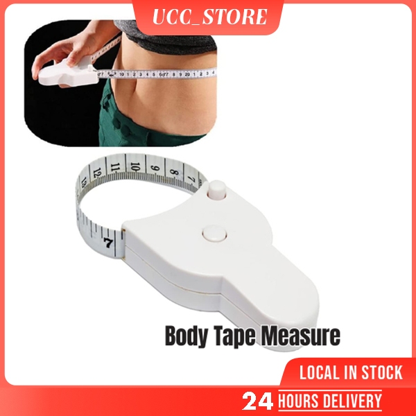 Retractable Tape Measure Fitness Caliper Body Waist Chest Arms Legs ...