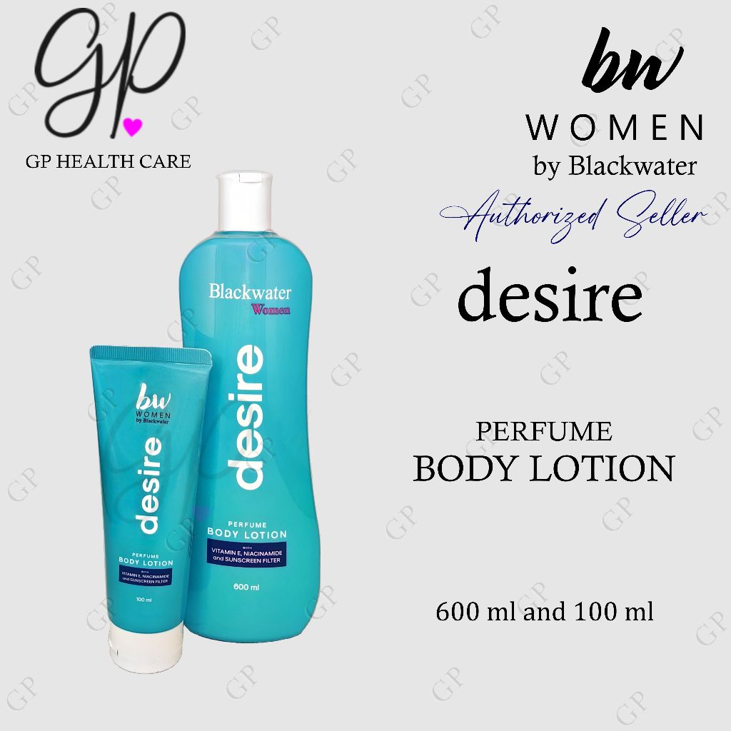 BLACKWATER Perfume Body Lotion - DESIRE - 600ml / 100ml | Shopee ...