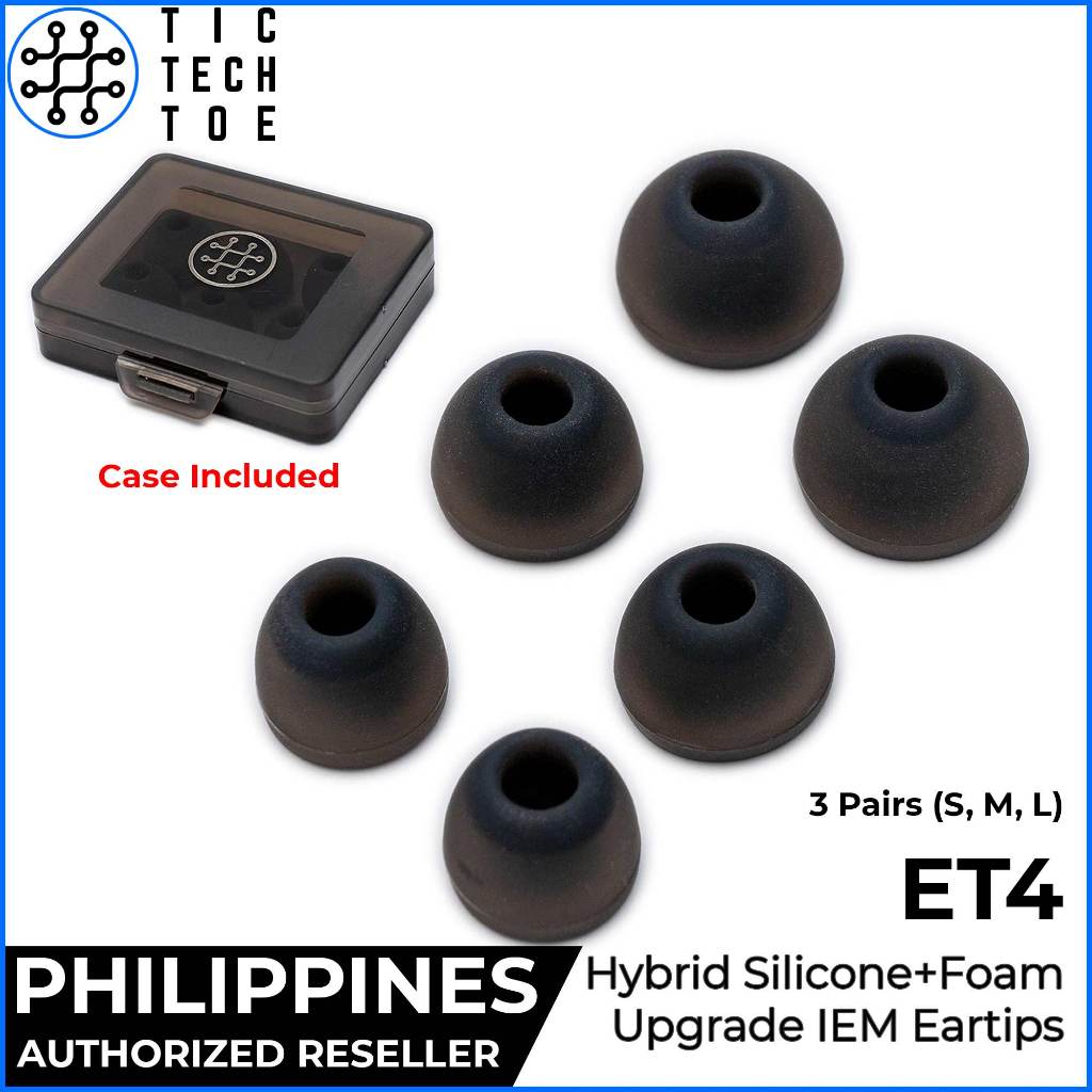 Tic Tech Toe ET4 Hybrid Silicone + Memory Foam Upgrade Replacement IEM ...