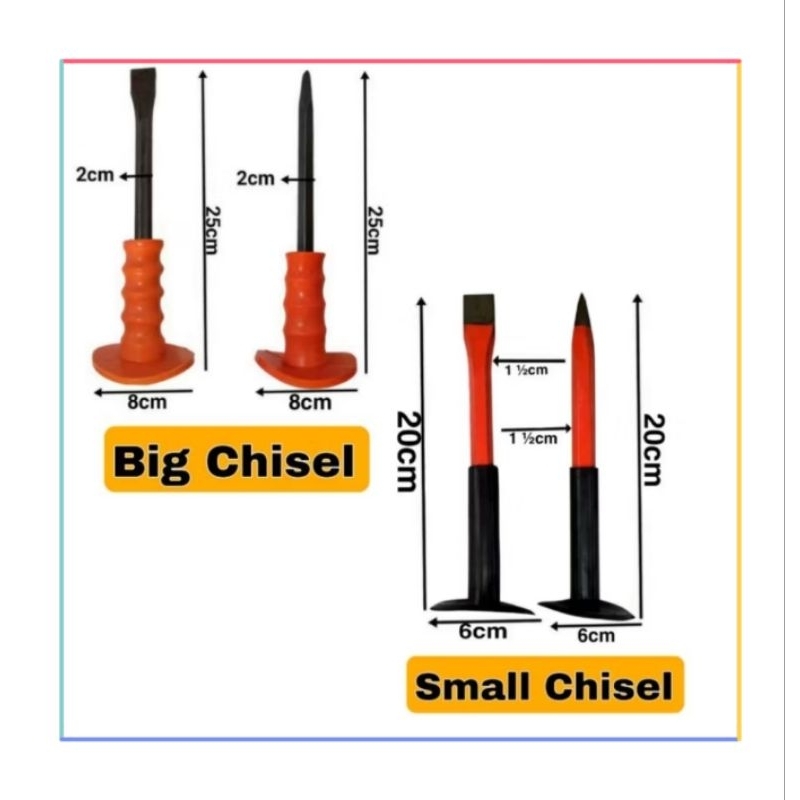 Heavy Duty sinsil / chisel for concrete Flat & Pointed (Paet) | Shopee ...