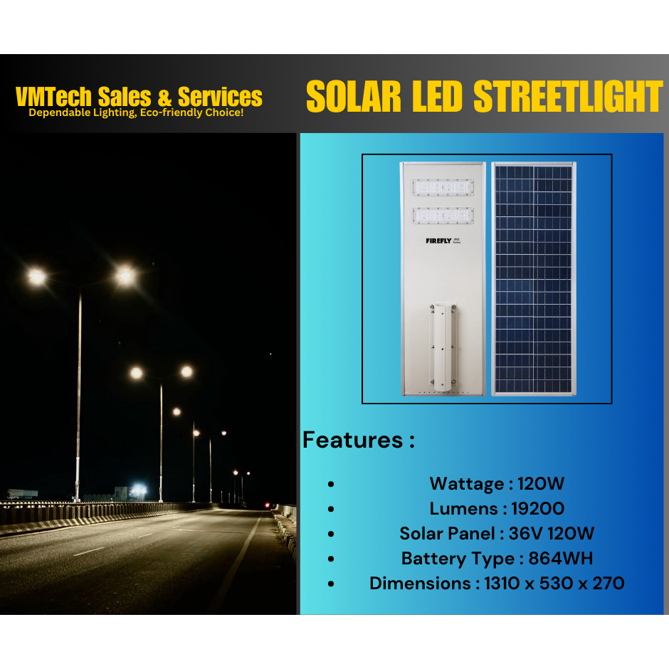 FIREFLY PR01 SOLAR LED STREETLIGHT (FSL5120DL) | Shopee Philippines