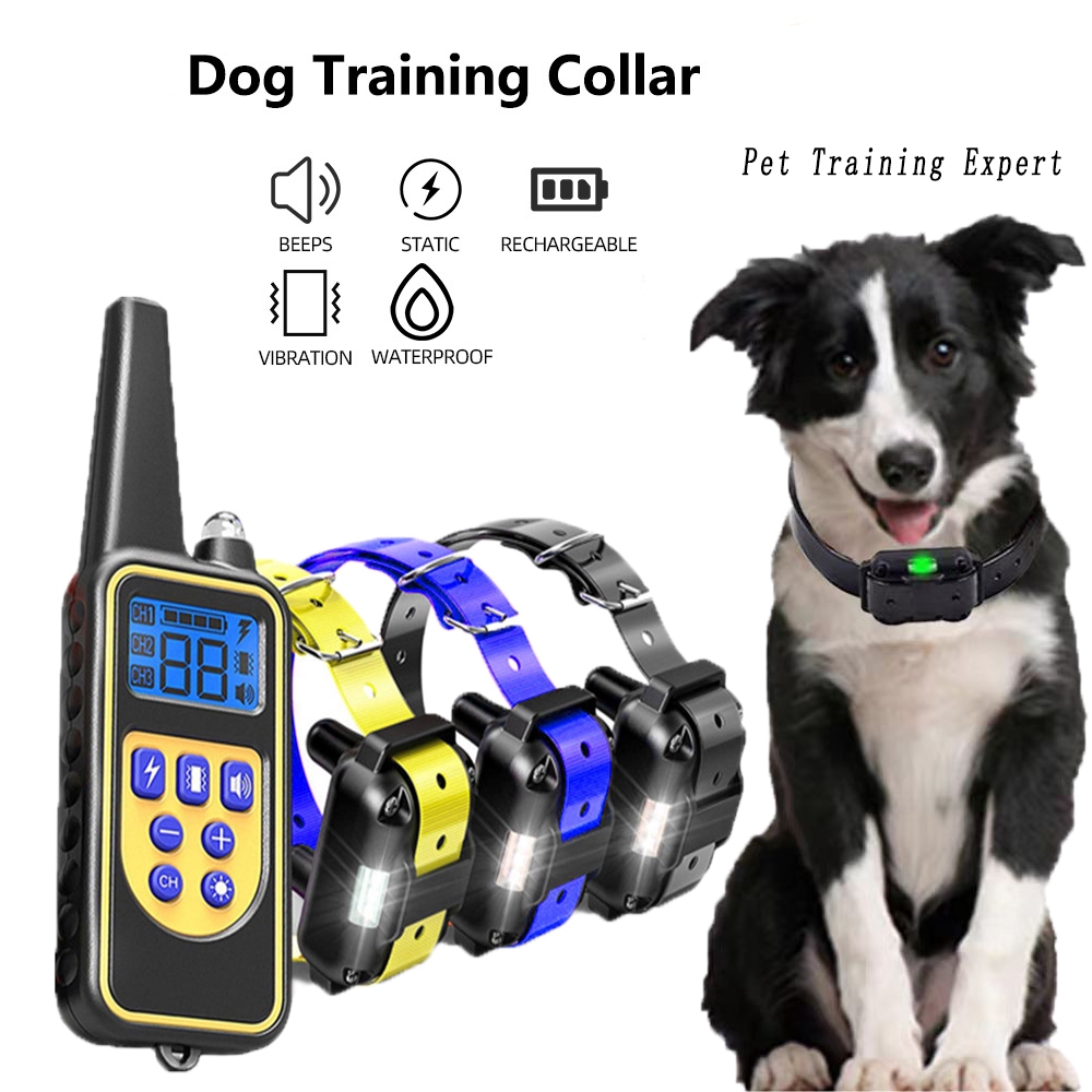 Dog Collar Training Dog Shock Beep Vibration Dog Remote Control Device ...
