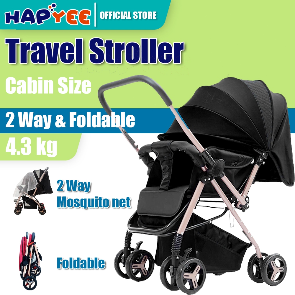 HAPYEE Stroller for Baby Two-Way Reversible Handle Foldable Stroller ...