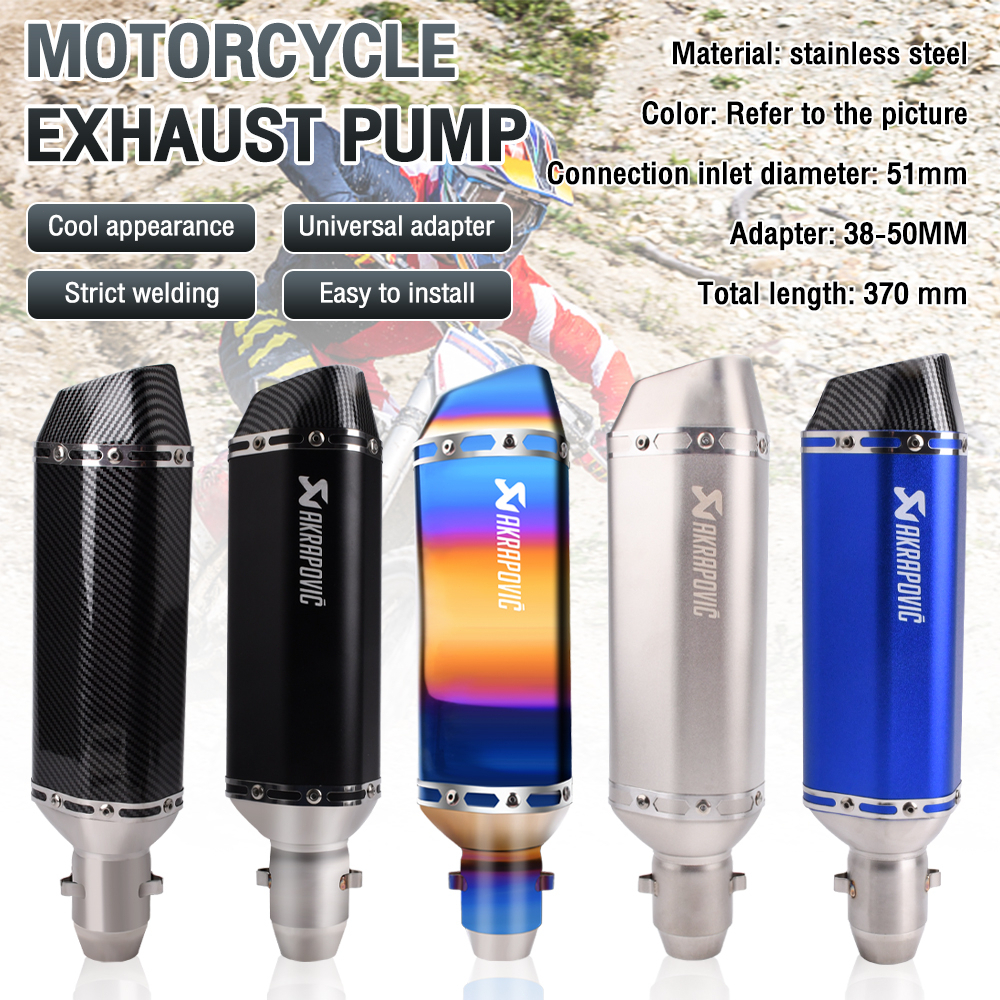 VK Double-outlet Universal Motorcycle Exhaust Muffler Pipe Moto ...
