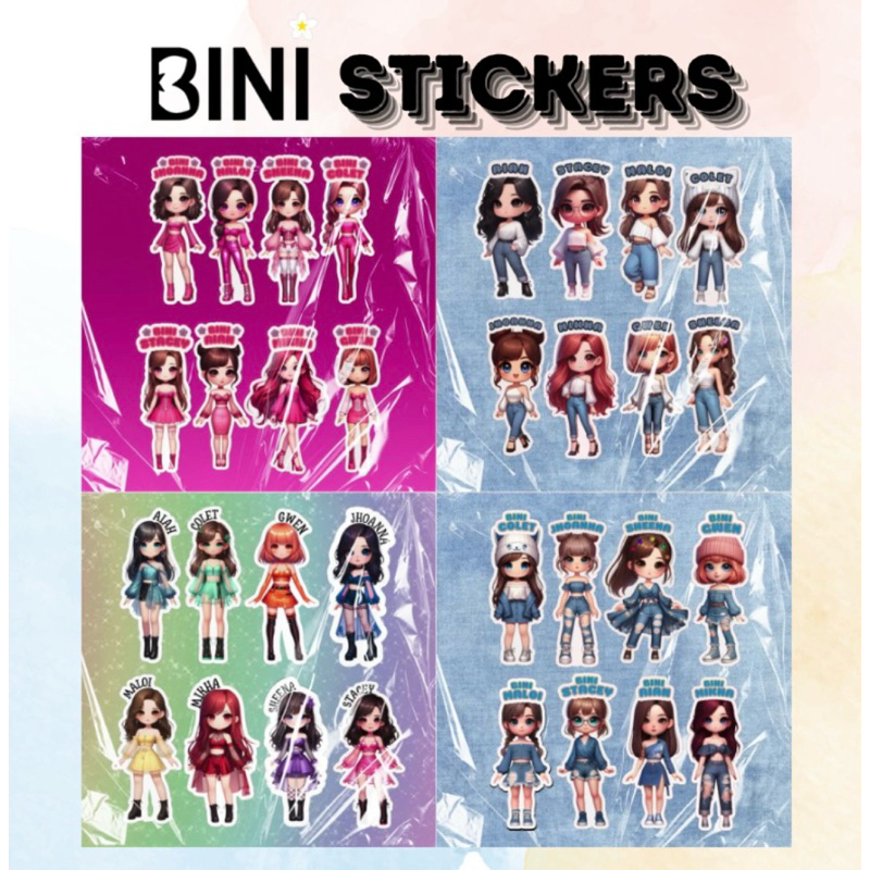 Bini Stickers Bini Regular or Vinyl Sticker Waterproof Smudge Free ...