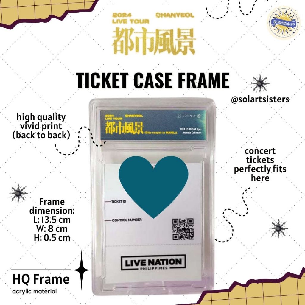 CHANYEOL Cityscape World Tour Concert Ticket Case Frame Keeper ...