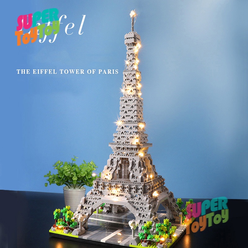 Eiffel Tower Building Set 3D Model Large Size Building Blocks Bricks ...