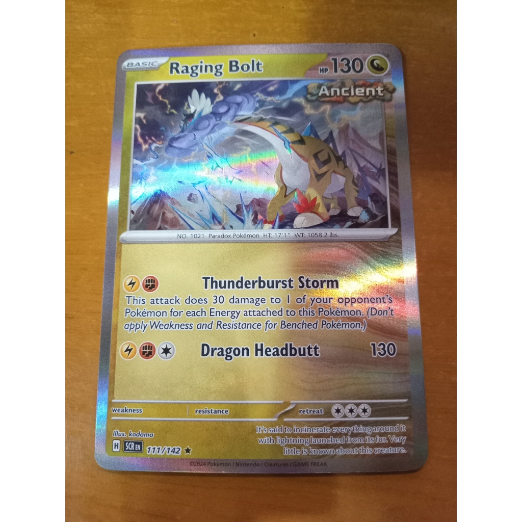 Raging Bolt - 111/142 - Rare SCR Stellar Crown Pokemon TCG Standard ENG ...