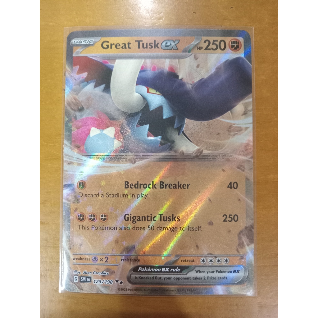 Great Tusk ex - 123/198 - Ultra Rare Pokemon TCG Standard English Scarlet & Violet SV1 | Shopee ...