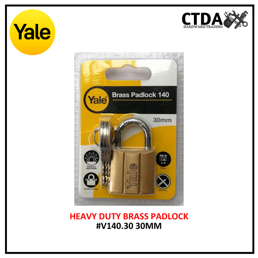 YALE HEAVY DUTY #V140.30 30MM BRASS PADLOCKS | Shopee Philippines