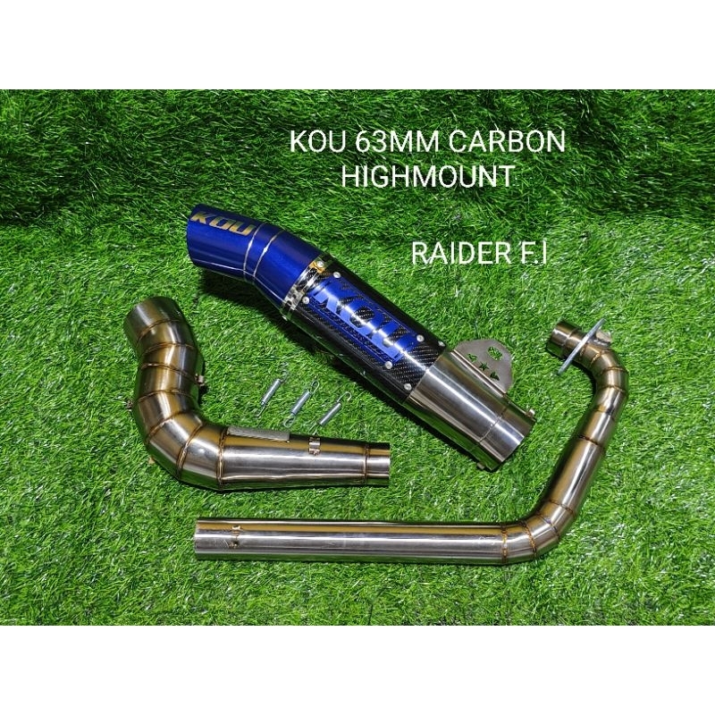 63MM KOU CARBON TUBE TYPE HIGHMOUNT (GOOD FOR LOUDEST PIPE ) | Shopee ...