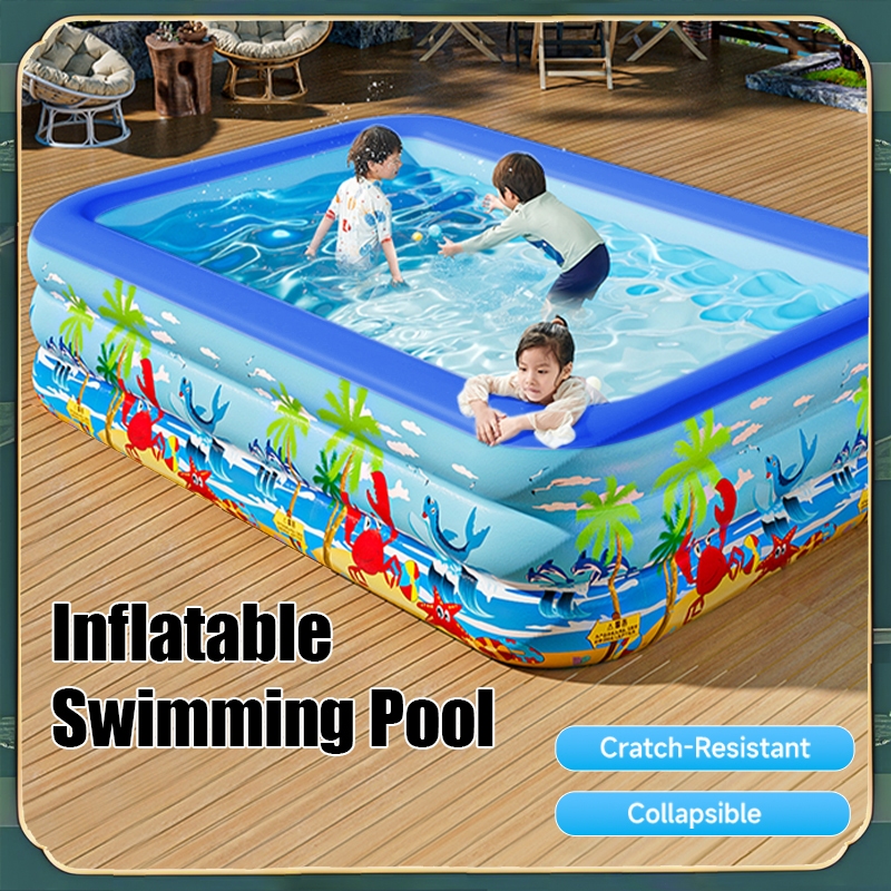 PB Inflatable Swimming Pool Portable Swimming Pool Rectangle Swiming ...