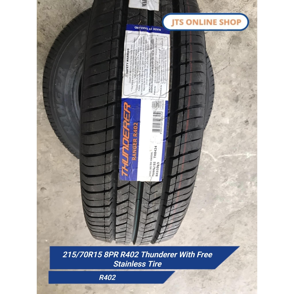 215/70R15 8PR R402 Thunderer With Free Stainless Tire | Shopee Philippines