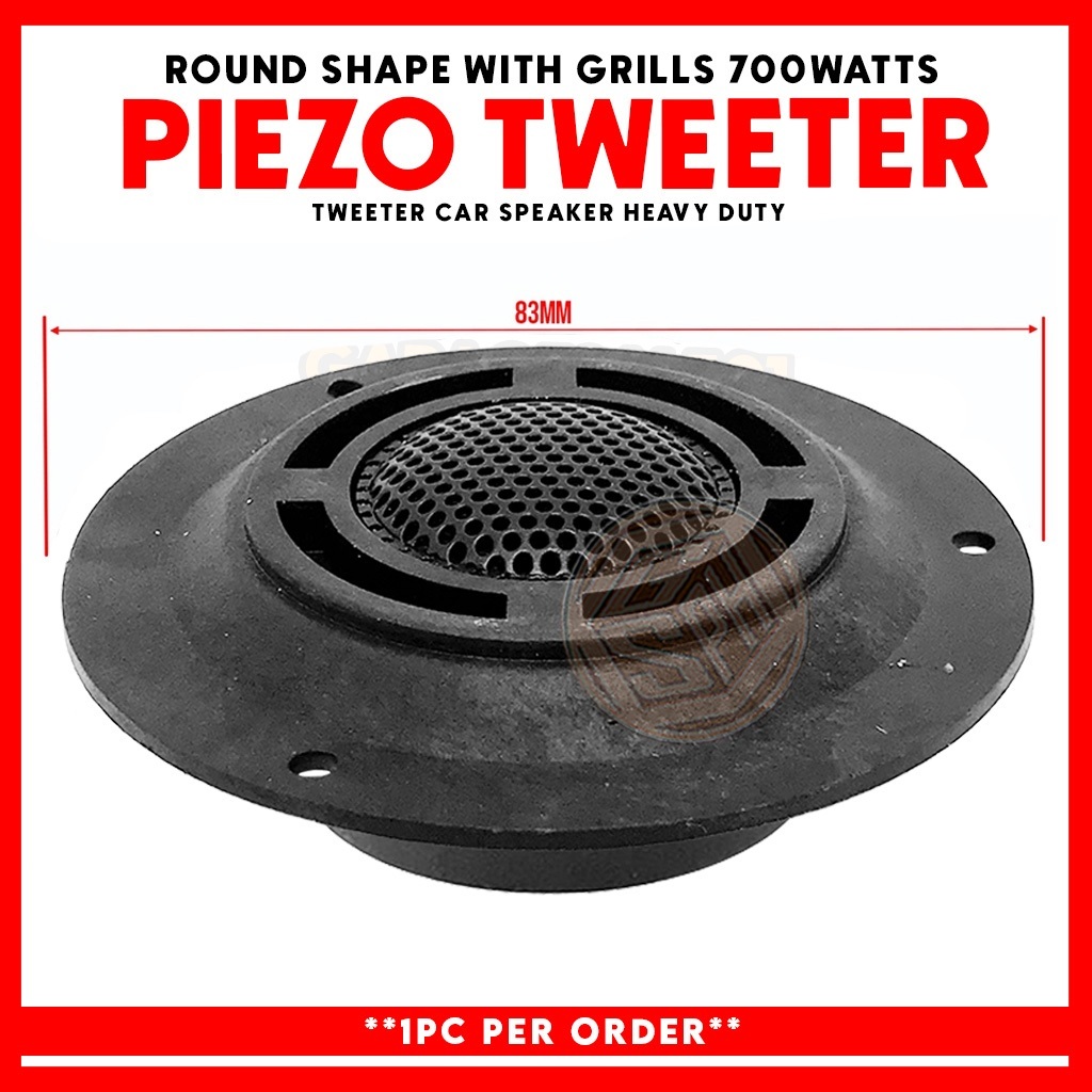 GS10 Round Piezo Tweeter 700W Tweeter Car Speaker With Grills Heavy ...