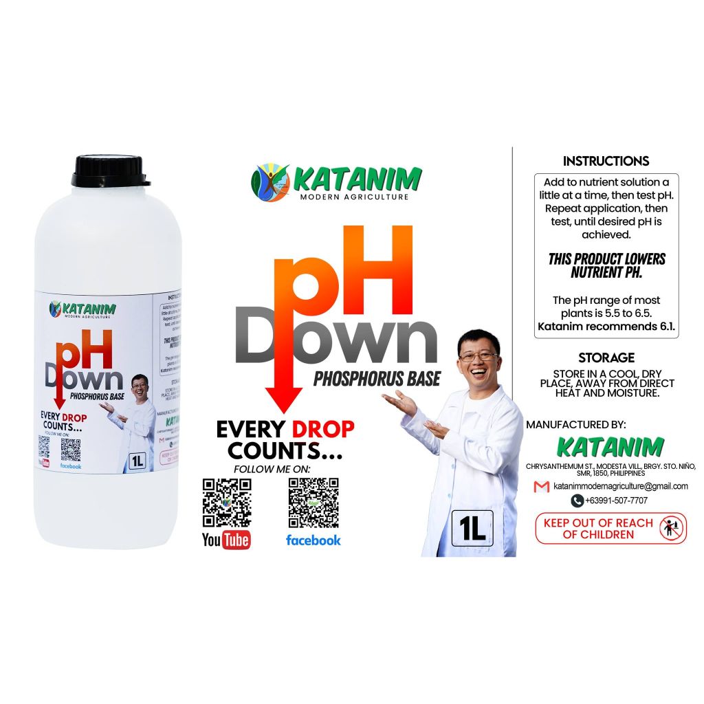 Katanim pH DOWN 1L- Formulated and Manufactured by Katanim | Shopee Philippines