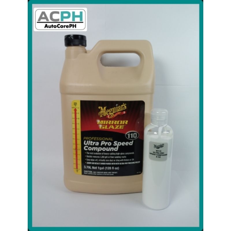 Meguiars M110 Ultra Pro Speed Compound 8 & 32 oz. Aftermarket bottle ...