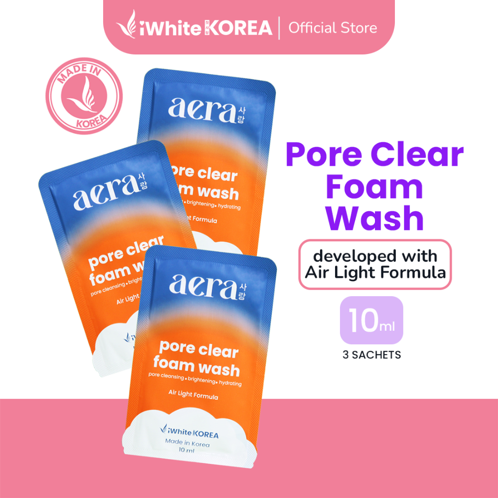 Aera by iWhite Korea Pore Clear Foam Wash Sachet 10ml - (Bundle of 3 ...