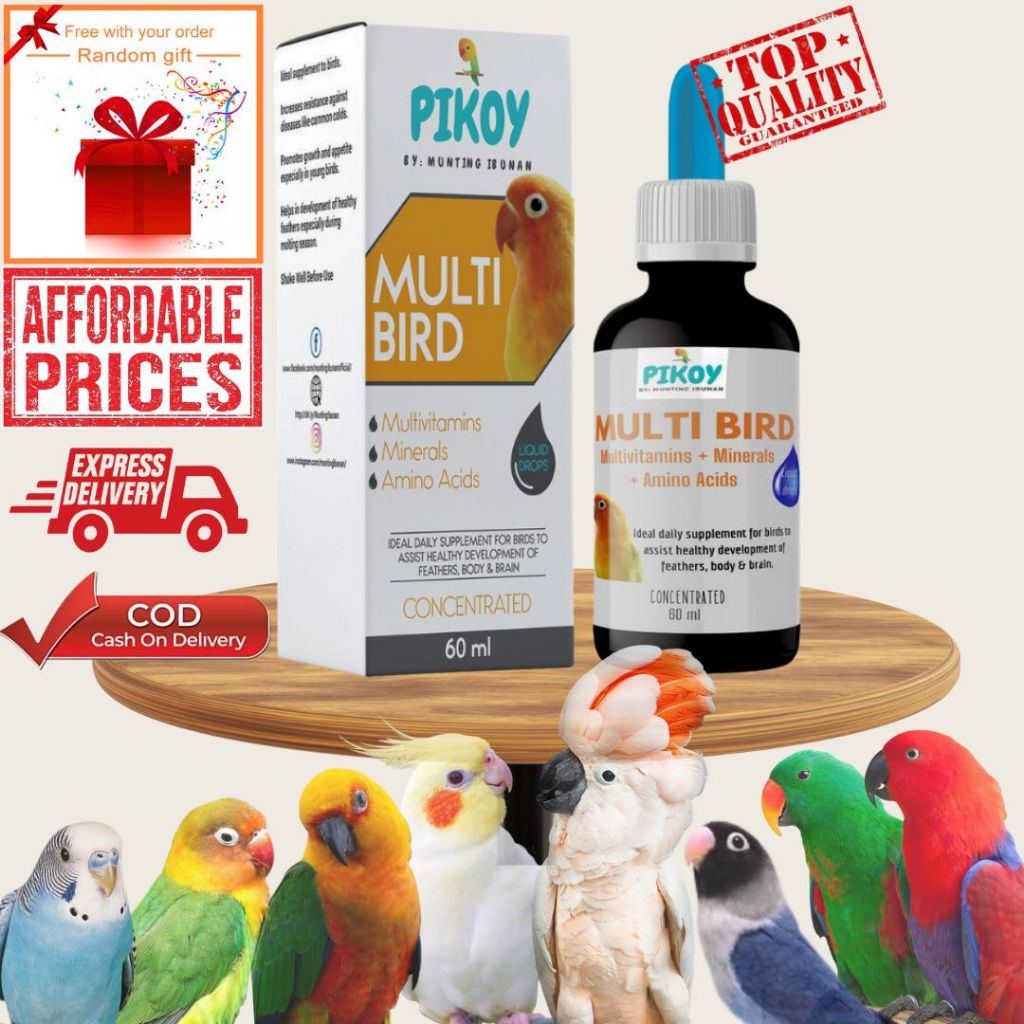 PIKOY MULTI BIRD Liquid Multi Vitamins & Mineral Drops With Essential Amino Acids | Shopee ...