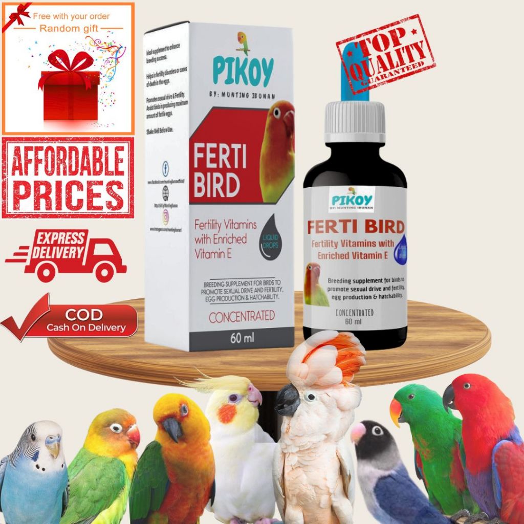 PIKOY FERTI BIRD Liquid Fertility Vitamin Drops with Enriched Vit E for ...