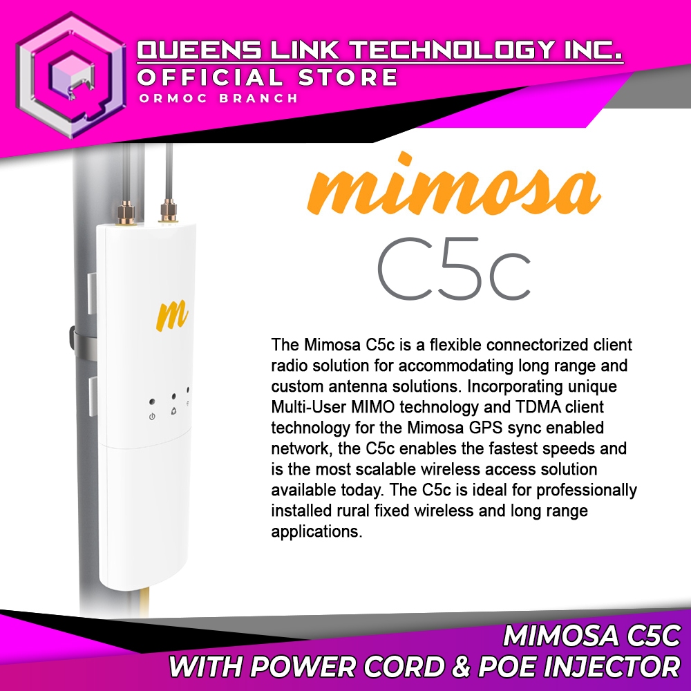 MIMOSA C5C w/ POWER CORD & POE INJECTOR | Shopee Philippines