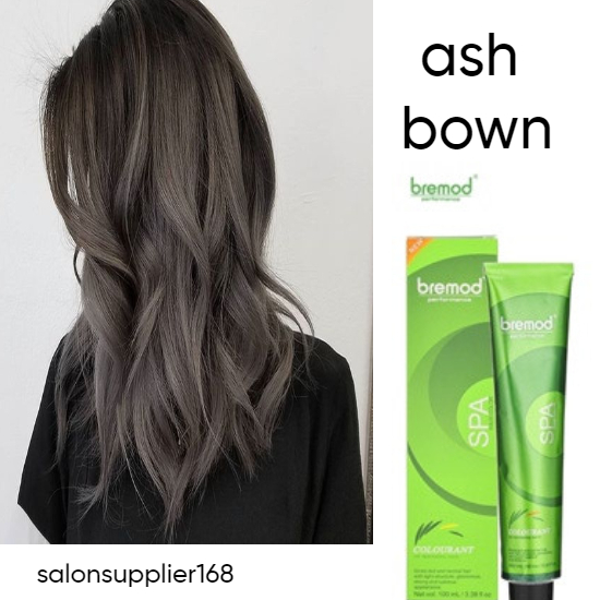 Bremod Hair Color ASH BROWN 8.10 (100ML)With Oxidize SMALL 100ML ...