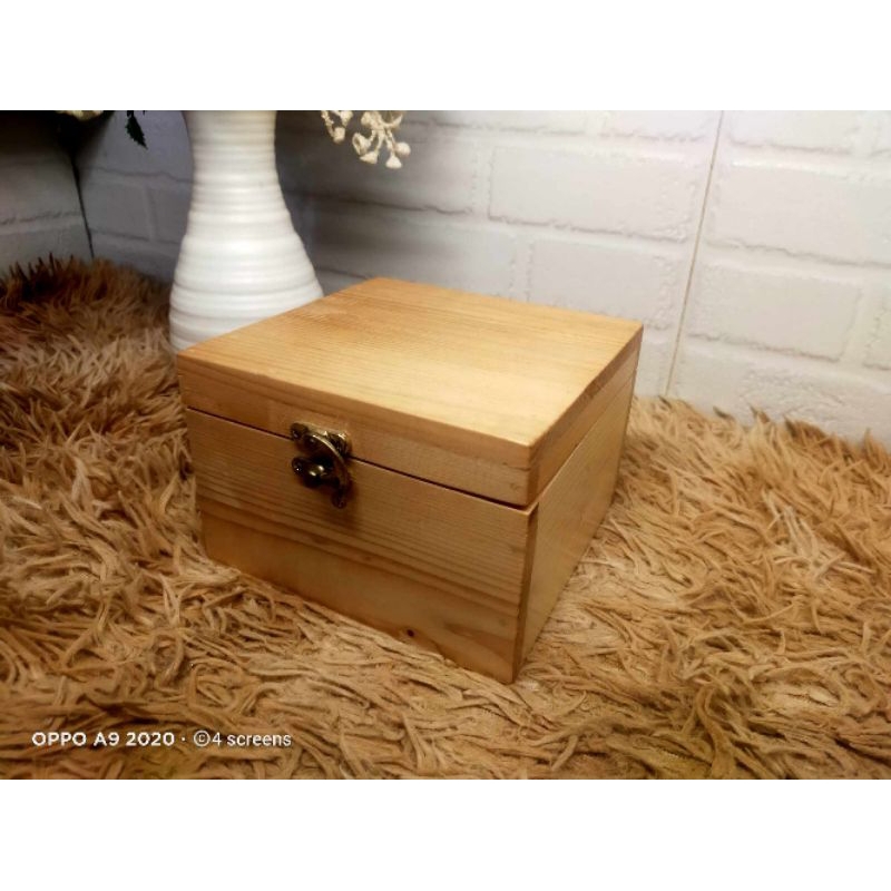 Wooden Gift Box with Varnish 6x6x4 inches | Shopee Philippines