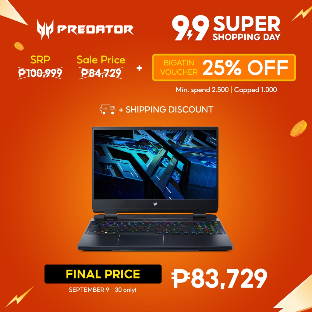 Acer Predator Helios 300 PH315-55-76D8 15.6" QHD Intel i7 16GB 512GB ...
