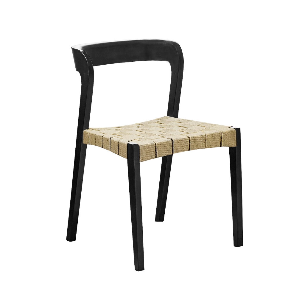 Furniture source Charri hemp chair (Black-natural) | Shopee Philippines