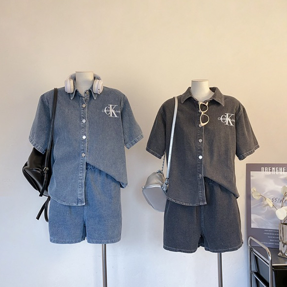 RRX Denim Terno Short Embroidered #7586 | Shopee Philippines