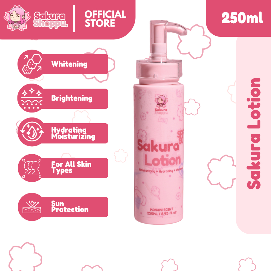 Sakura Lotion with Sun Protection, Whitening, Brightening, Moisturizing ...