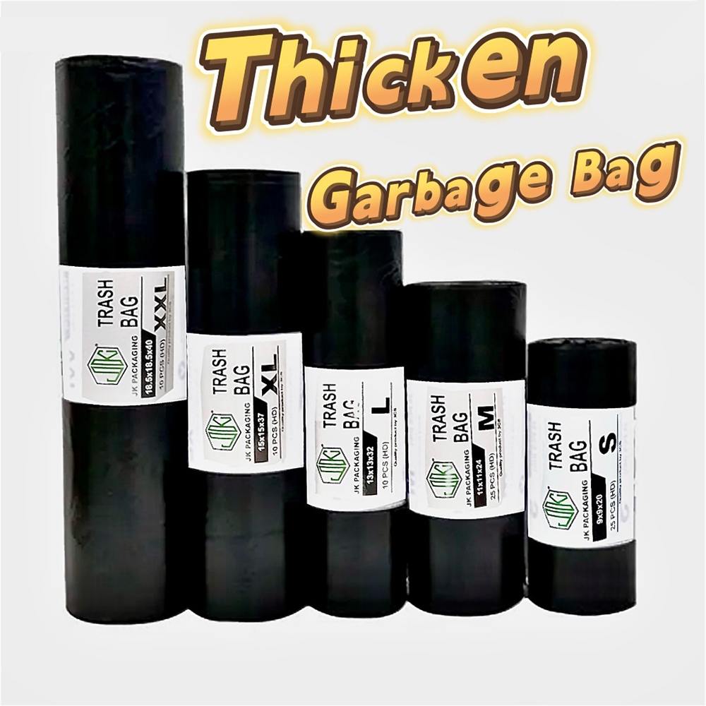 Trash Bag Garbage Bag Black (Small/Medium/Large/XL/XXL) Thickened And ...