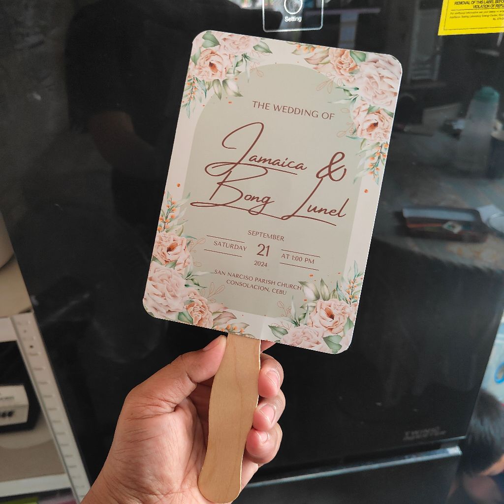 AMBREPH: 5x7 PERSONALIZED WEDDING FAN / PARTY GARDEN BEACH WEDDING ...