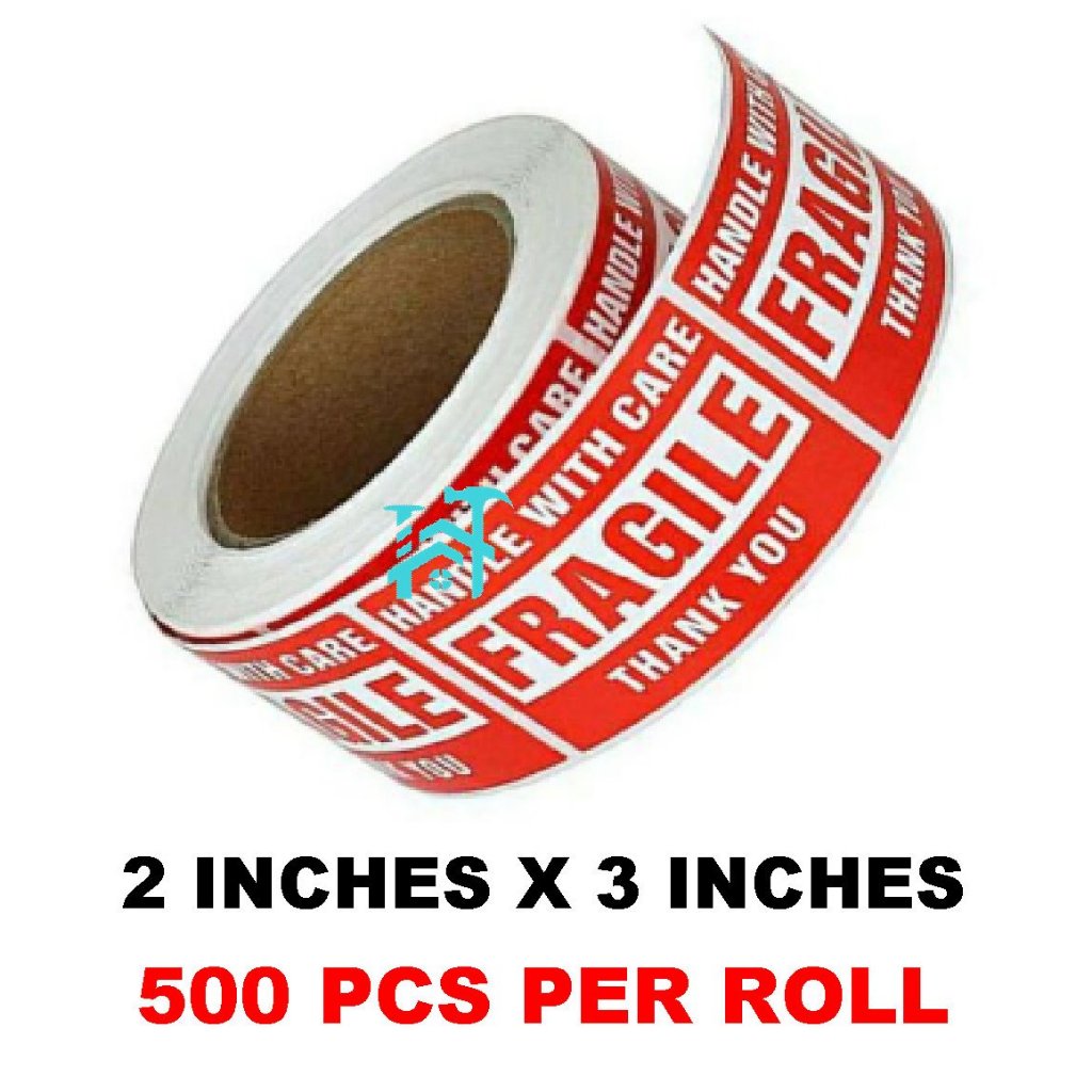 FRAGILE STICKER 2 X 3 INCHES (500 PCS [PER ROLL) | Shopee Philippines
