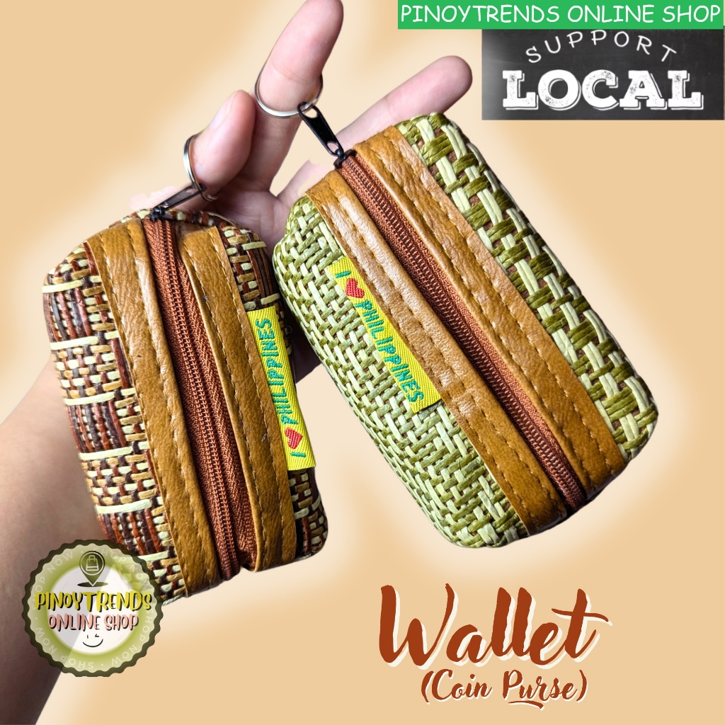 Filipino Native Banig Coin Purse (Short Hotdog Shaped) Handcrafted with ...