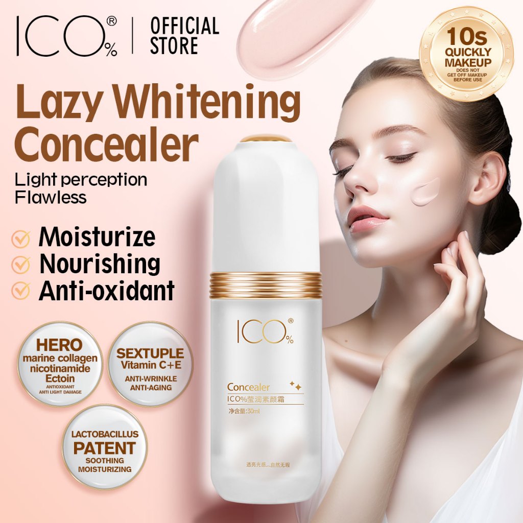 ICO Full Coverage Niacinamide+Collagen+Vitamin C Concealer Whitening ...