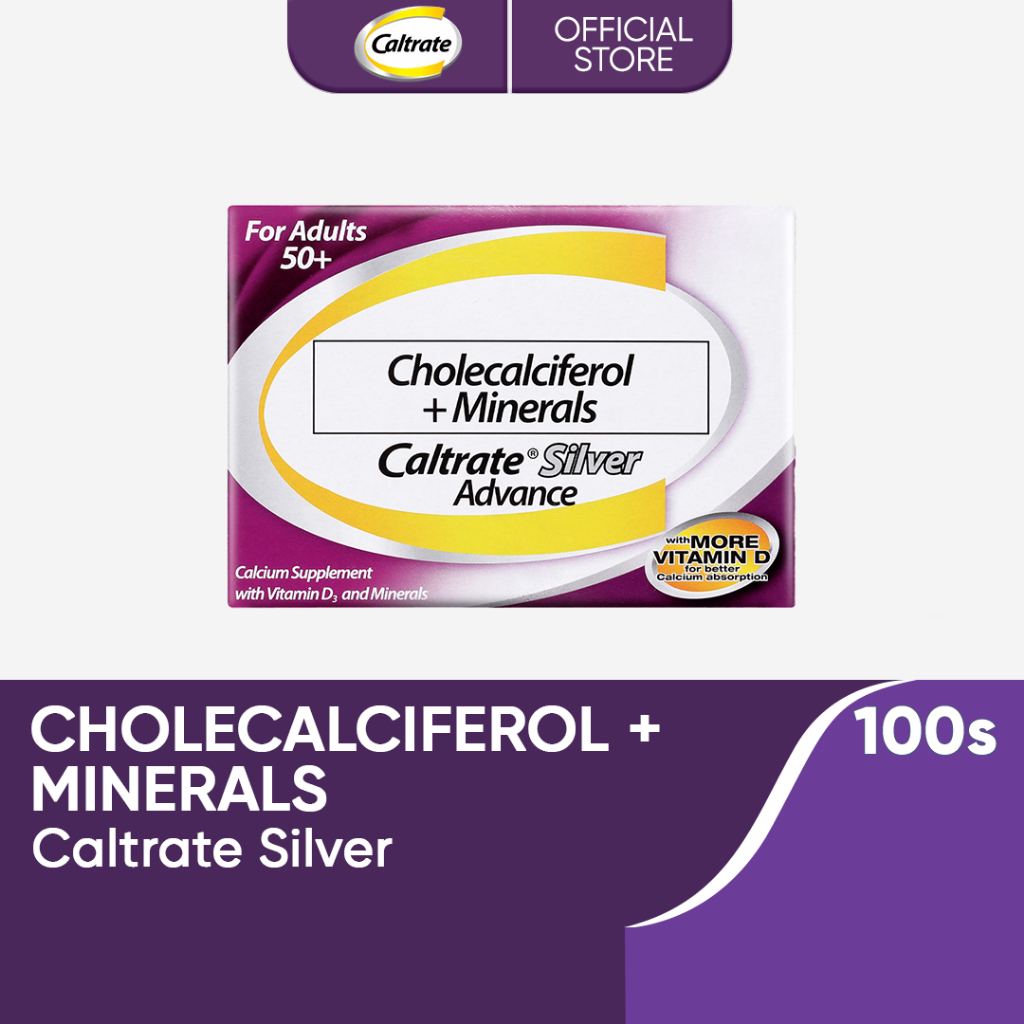Caltrate Silver Advance Cholecalciferol + Minerals 100s | Shopee ...