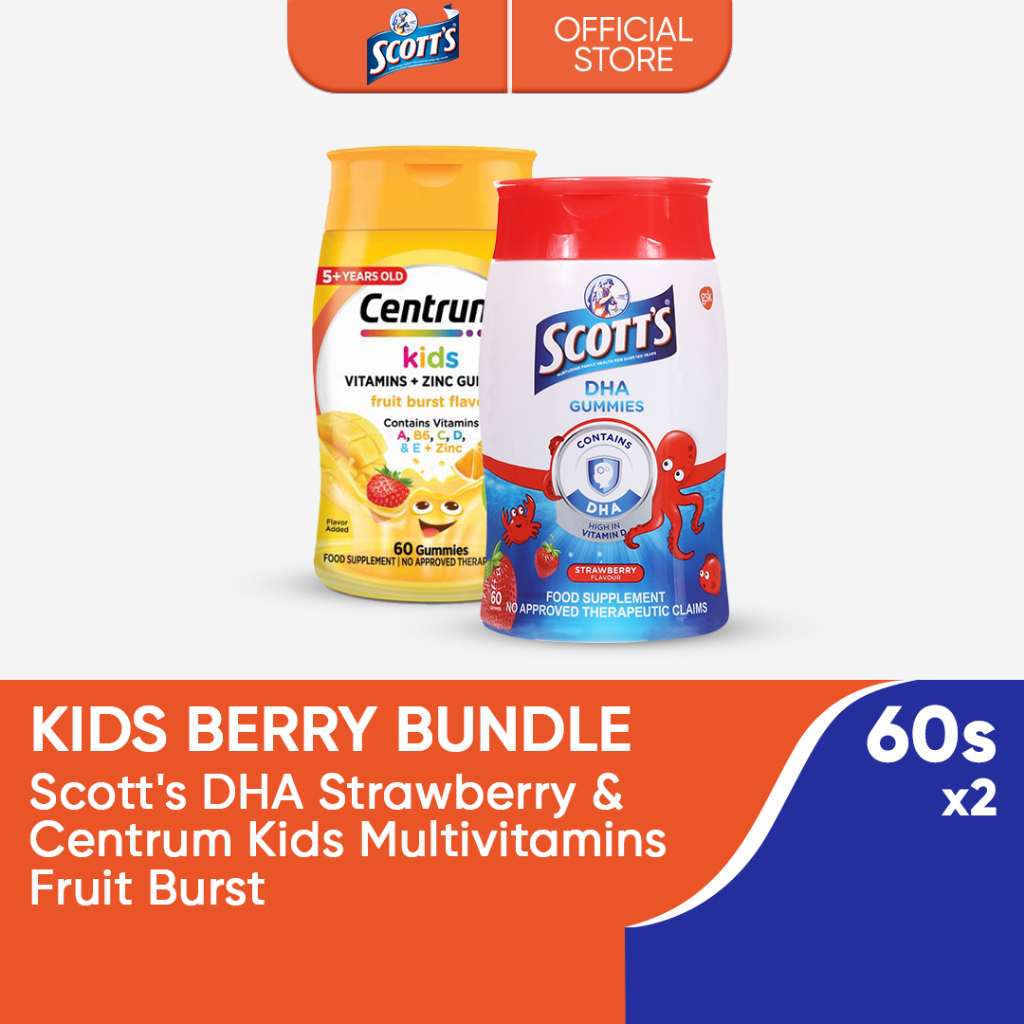 Kids Berry Bundle: Scott's DHA Strawberry 60s & Centrum Kids ...