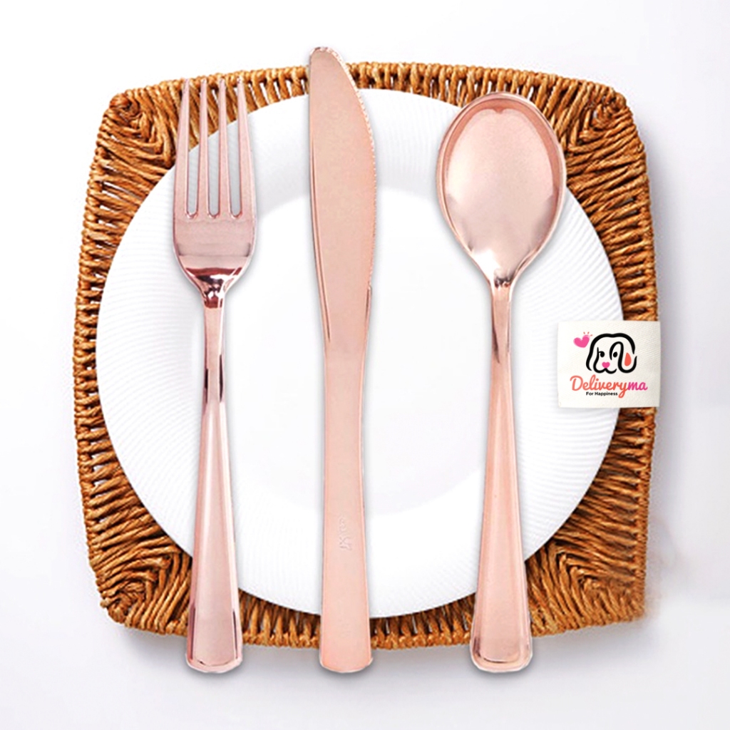 1Pack 20pcs Reusable Disposable Spoon Fork Knife Party Office Home Use ...
