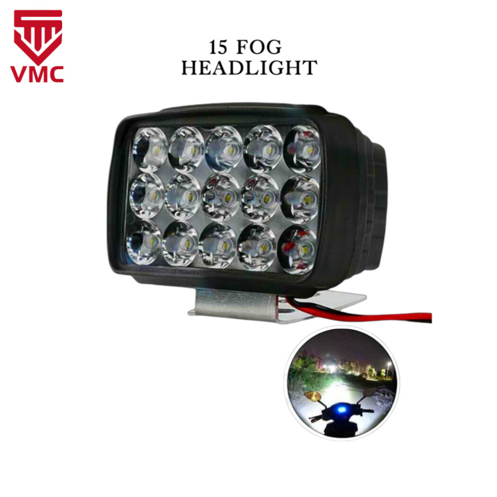 VMC 12V FOG LAMP 15 LED SQUARE DESIGN HEADLIGHT FOR MOTORCYCLE | Shopee ...