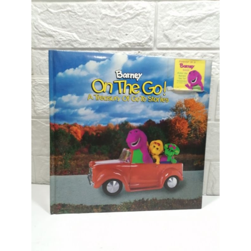 2000 Vintage Kid's Children's Book BARNEY ON THE GO ! A Treasury of Go ...