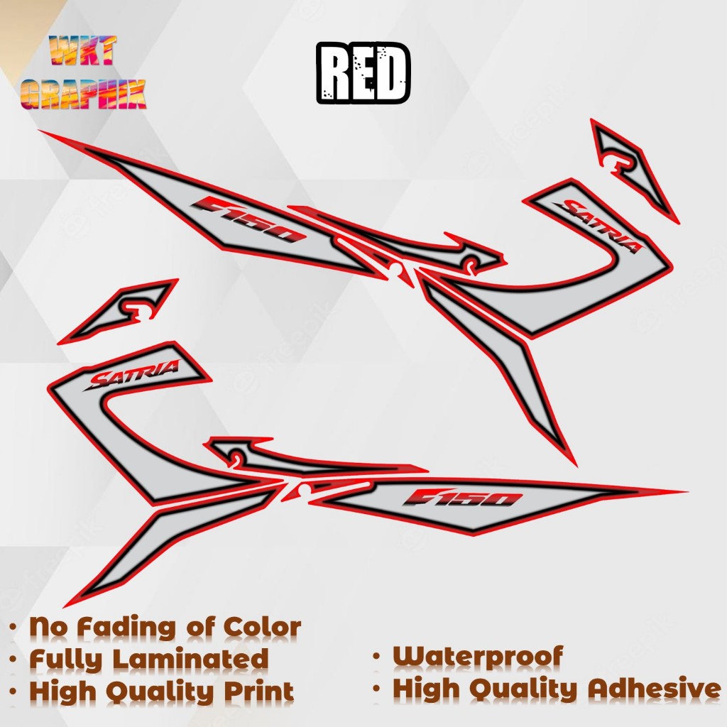 SUZUKI RAIDER 150 REBORN CARB TITANIUM DECALS (WATERPROOF, LAMINATED ...