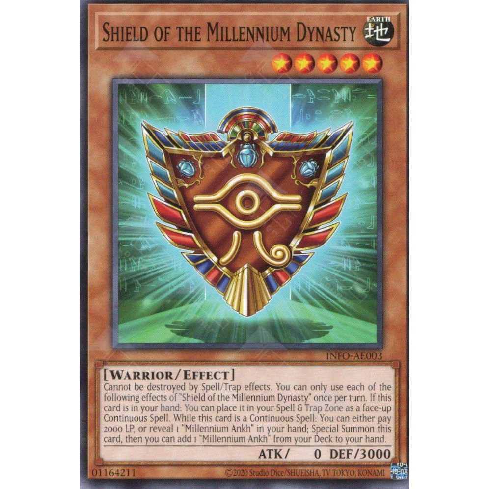 INFO-AE003 Shield of the Millennium Dynasty YUGIOH CARD | Shopee ...
