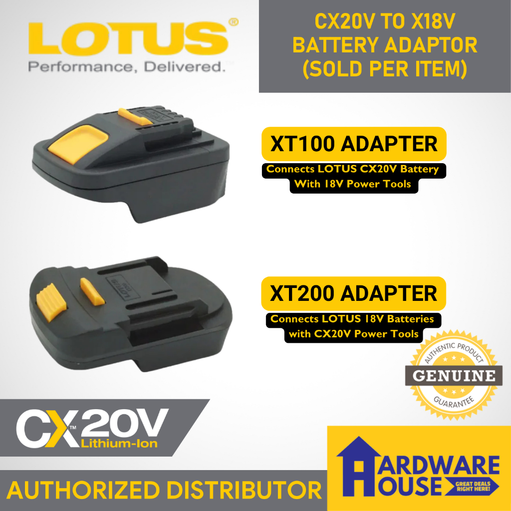 ORIGINAL LOTUS 20V / 18V Battery Adapter System For Cordless Power ...